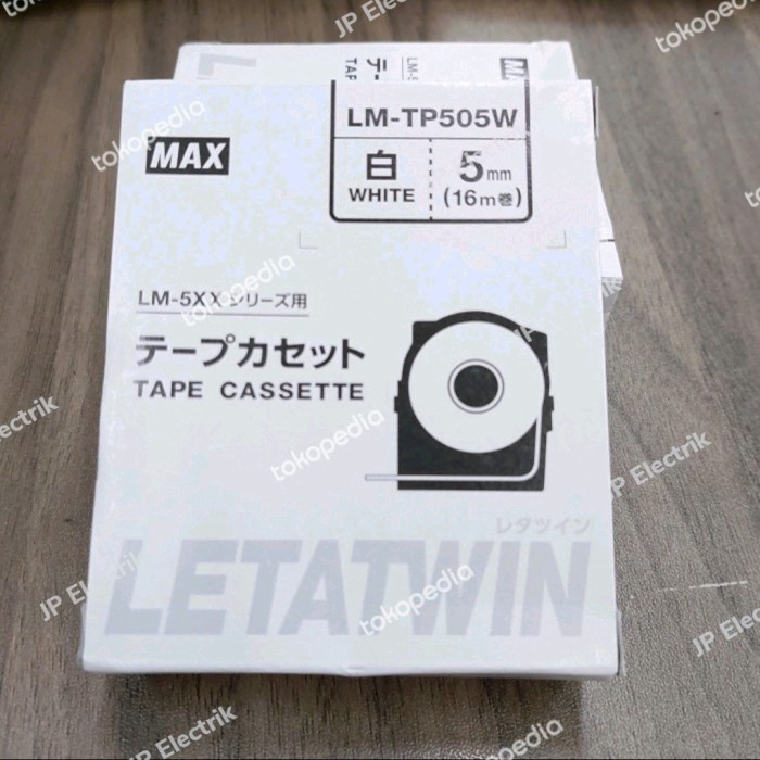 Jual Tape Label Letatwin LM-TP505W White/Max Marking Label Letatwin 5mm ...