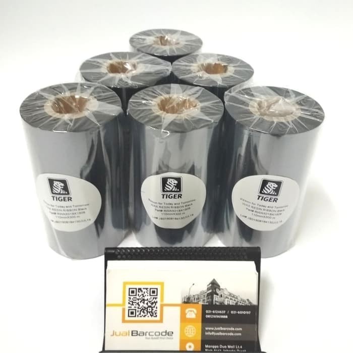 Jual CARBON RIBBON BARCODE WAX RESIN ORI TIGER UKURAN 110 X 300 METER ...