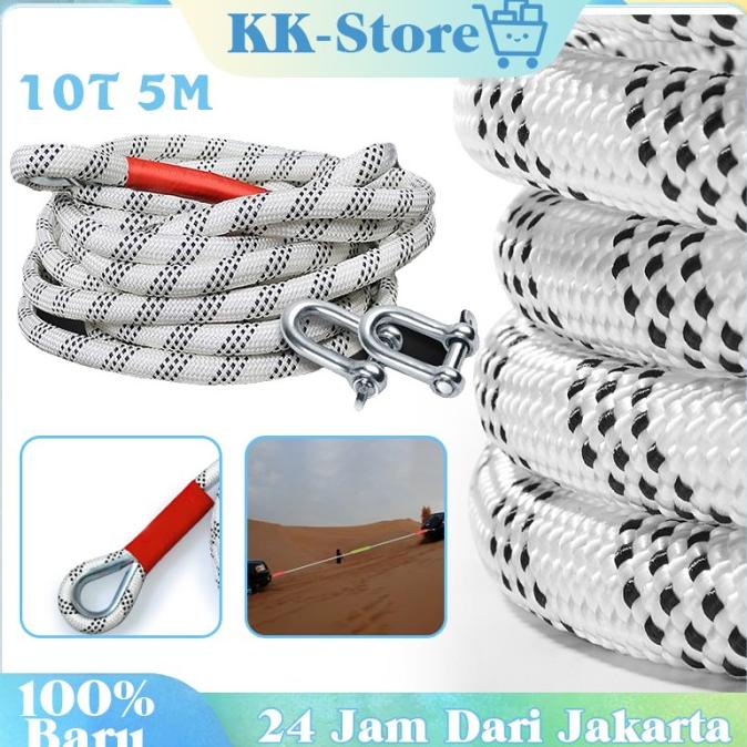 Jual 10 Ton Tali Derek Mobil 5 Meter Tali Penarik Car Rescue Traction ...