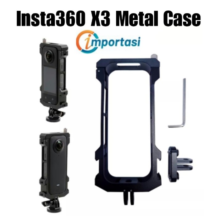 Jual INSTA360 X3 METAL ALUMUNIUM FRAME CASE RIG 1/4 INCH FEMALE DRAT ...