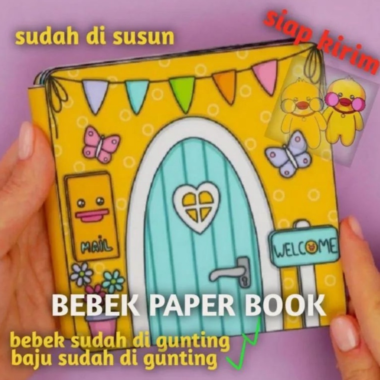 Jual Paper Duck Bebek Viral Mainan Kertas Edukatif Paper Doll Quite ...