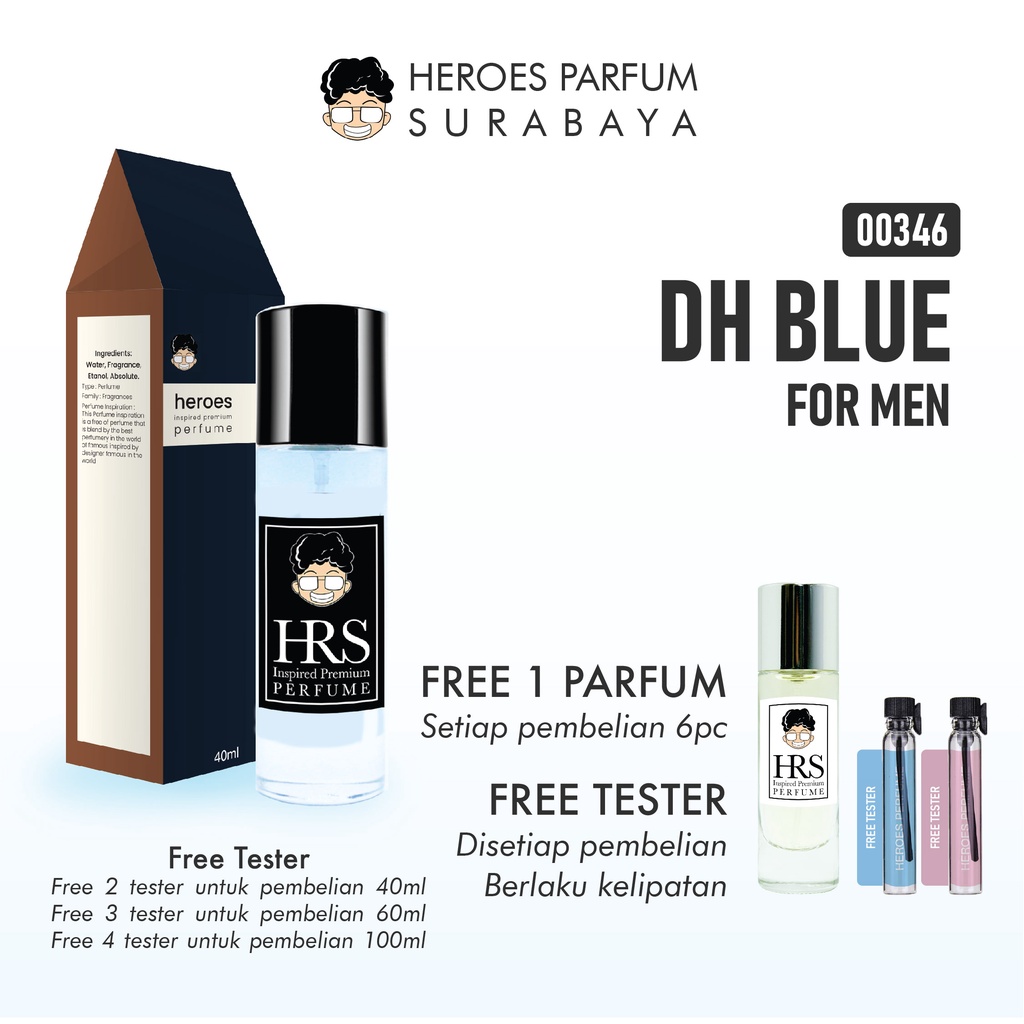 Jual Heroes Parfum - DH Blue 00346 For Men | Shopee Indonesia