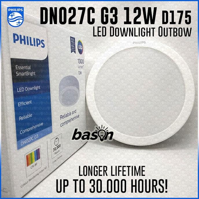 Jual PHILIPS DN027C G3 12W D175 7 inch Surface Mounted LED Downlight ...