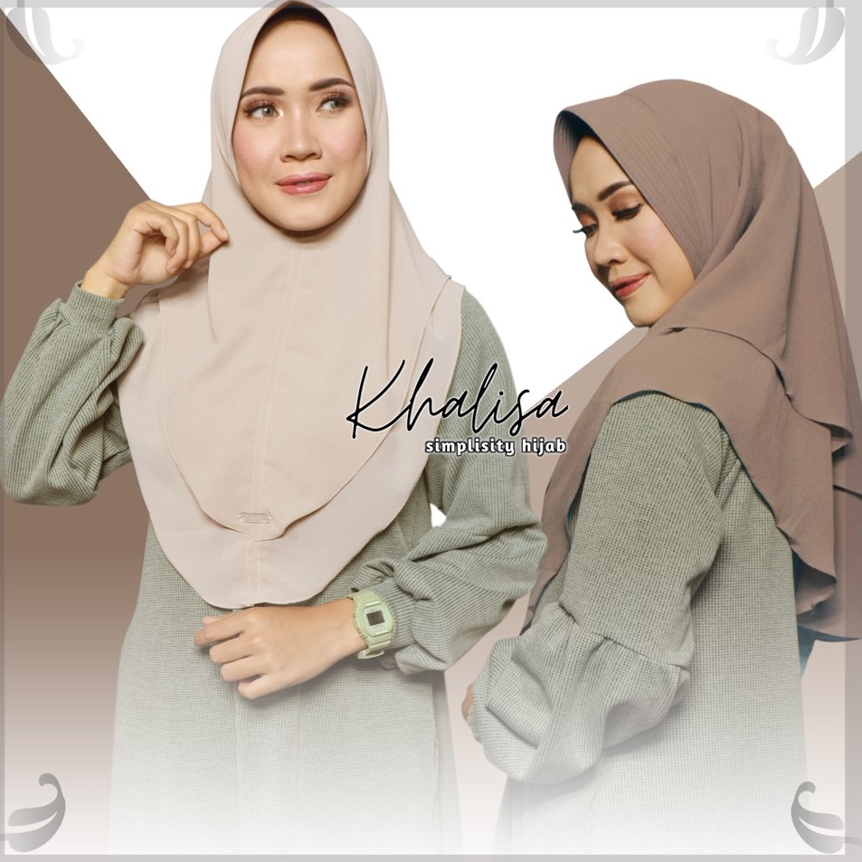 Jual Laris Hijab Khimar 2 Layer Mini Ceruty Babydoll Khalisa Hijab ...