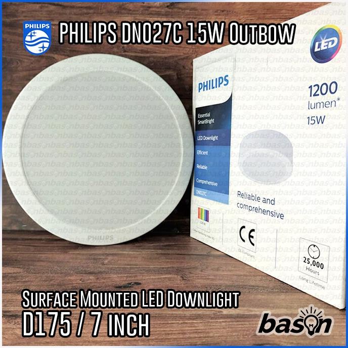 Jual PHILIPS LED Downlight Outbow DN027C 7" 15W LED12 D175 Surface ...
