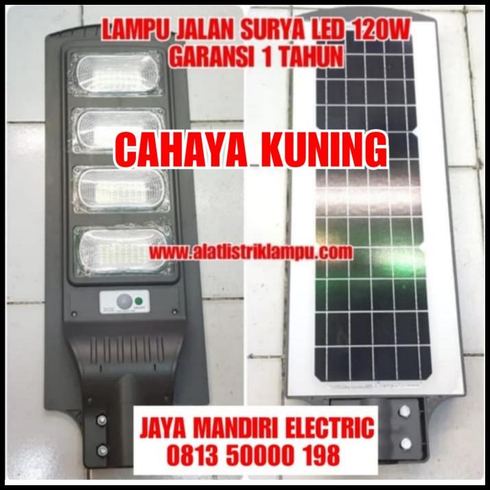 Jual Lampu Jalan Solar Led 120Watt Kuning Pju Street Light Surya 120W ...