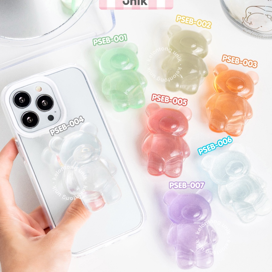 Jual New GUMMY BEAR - Griptok 3D Resin Transparan/ Phone Holder/ Phone Grip | Shopee Indonesia