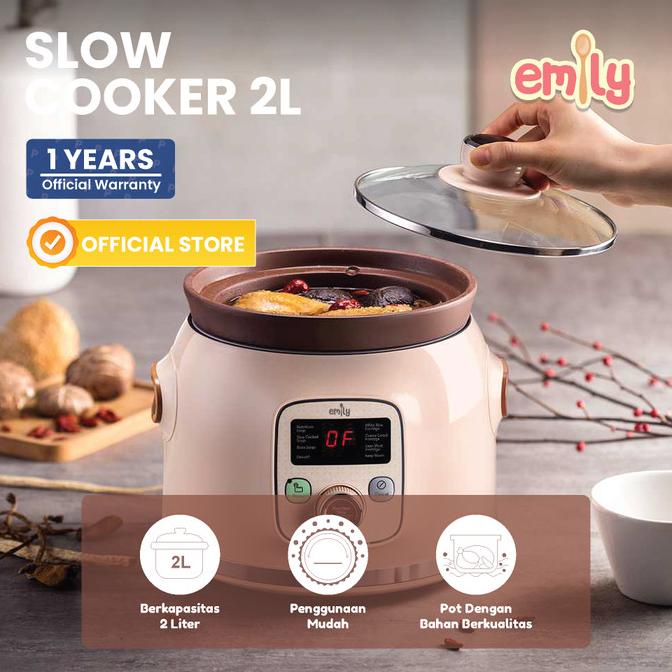 Jual Emily Slow Cooker Claypot 2L / Baby & Family Food Maker Original ...