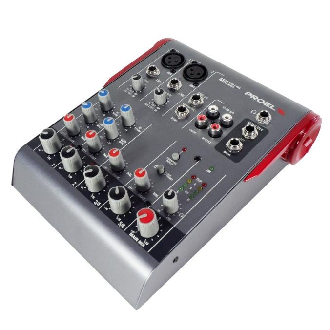 Jual Mixer Audio 6 Channel 2 Bus Compact Mixing Console Proel Mi6 ...