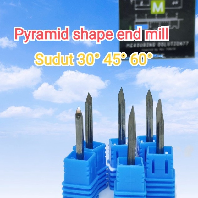 Jual New Stock Grafir V bit pyramid shape Carbide mata router steel ...