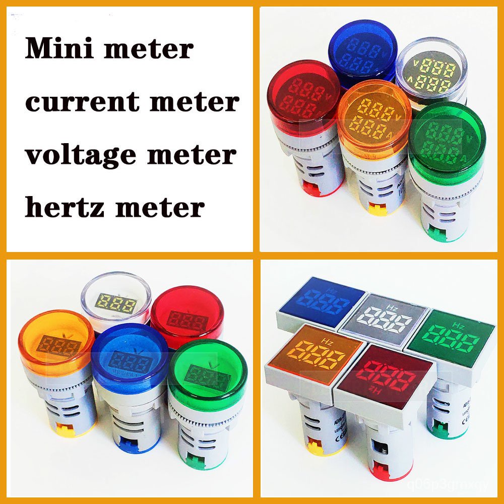Jual &Hertz meter mini voltmeter ammeter digital indicator multimeter ...