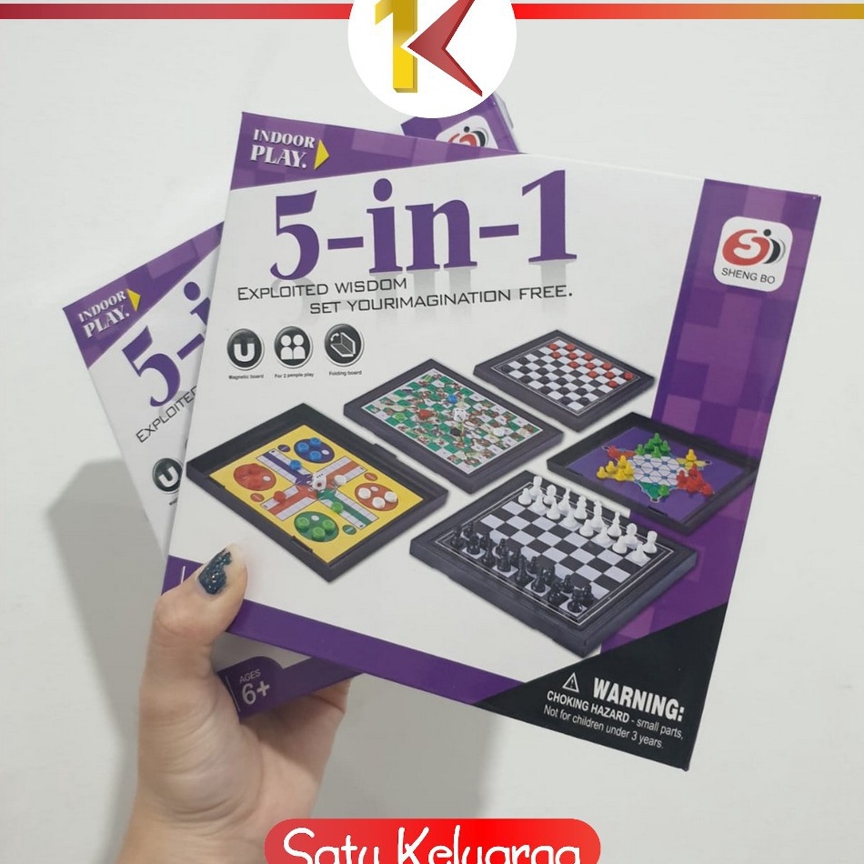 Jual TREN TERBARU SK-M59 Magnetic Board Games 5in1 Permainan Papan ...