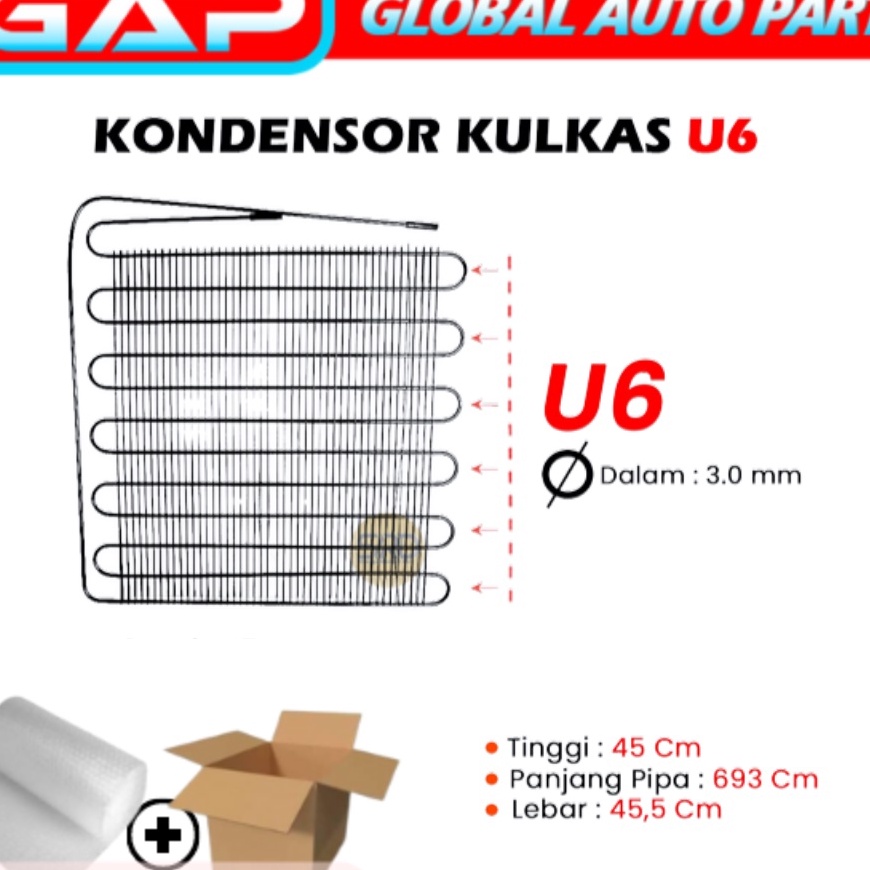 Jual Baru KONDENSOR KULKAS - CONDENSOR ( 6U ) | Shopee Indonesia