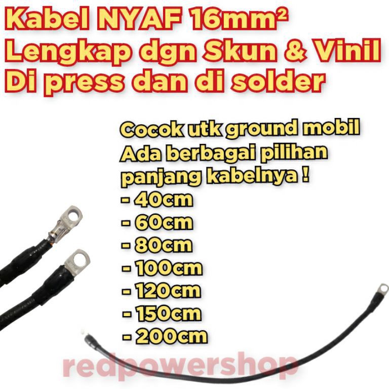 Jual MURAH MERIAH Kabel NYAF 16mm lengkap dengan skun dan vinil untuk ...