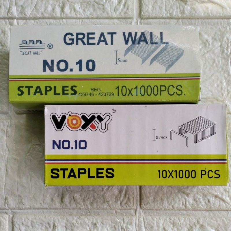 Jual (1box)Isi Staples Great Wall/Voxy/Greatwall No.10/Refill Stapler ...