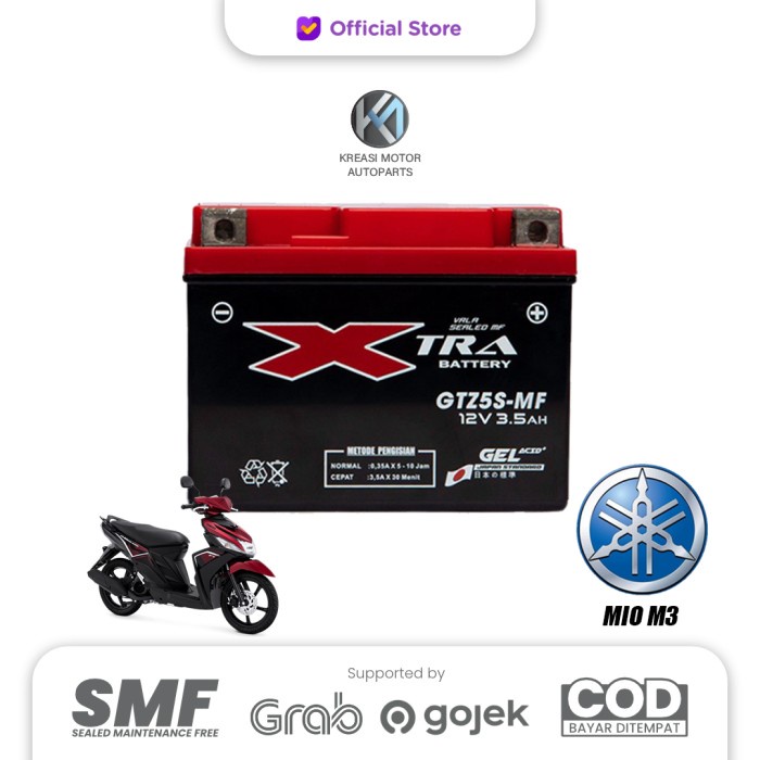 Jual {LapanqewStore} Aki Motor Yamaha Mio M3 GTZ5S XTRA MF AKI KERING - GEL ACID Berkualitas ...