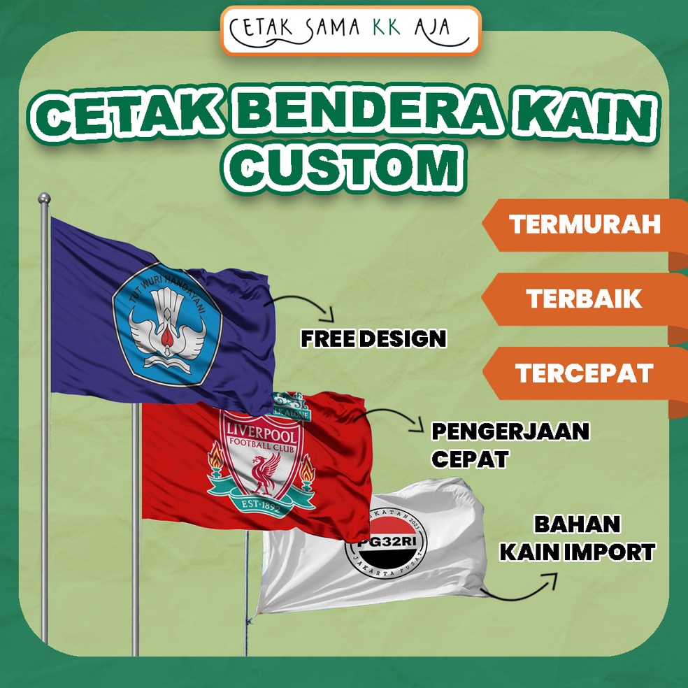 Jual Ramadhan Model [FREE DESIGN] CETAK BENDERA KAIN STANDAR CUSTOM ...