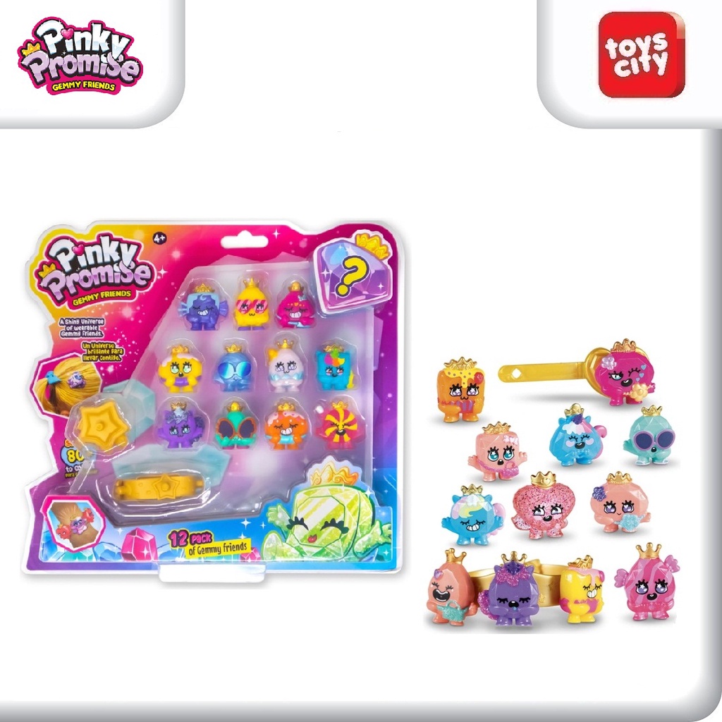Jual Pinky Promise Gemmy Friends 12 Pack Mainan Anak Figure Mini Set ...