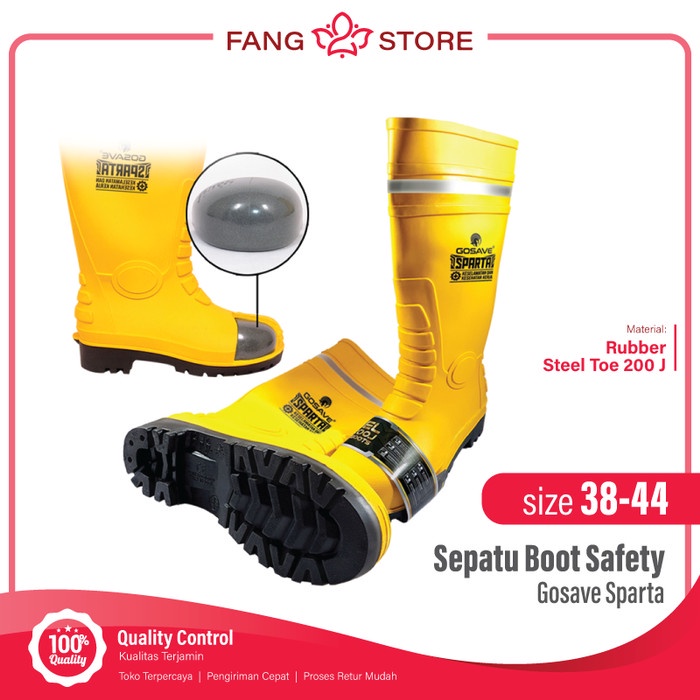 Jual ALAT KESELAMATAN SEPATU BOOT RUBBER SAFETY GOSAVE SPARTA KARET ...