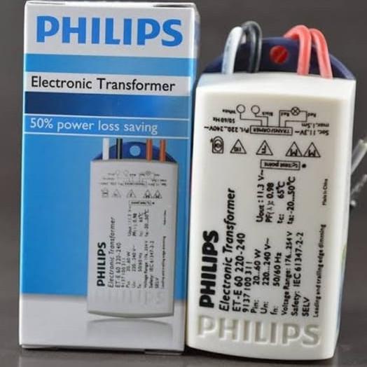 Jual Philips Ballast Electronic Transformer Halogen 12 Volt ET-E 60W ...