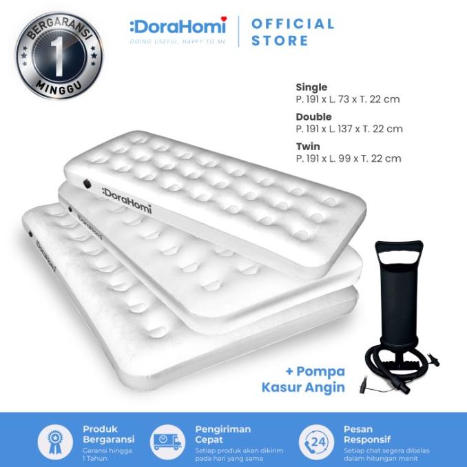 Jual DoraHomi Kasur Angin Single Twin Double Extra Pompa tahan lama ...