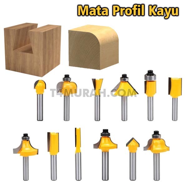 Jual Bestseller Mata Pisau Profil Kayu Router Bit Set 12 Pcs | Shopee ...