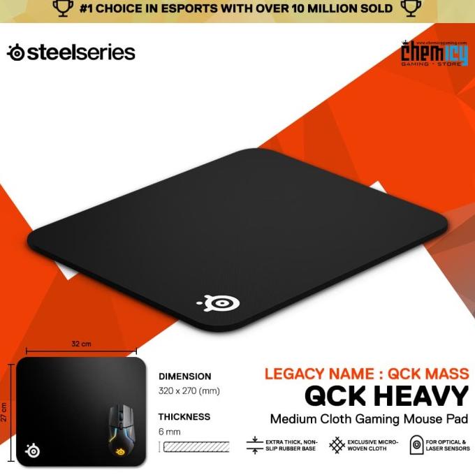 Jual Steelseries QcK Heavy Medium / New QcK Mass Cloth Gaming Mousepad | Shopee Indonesia