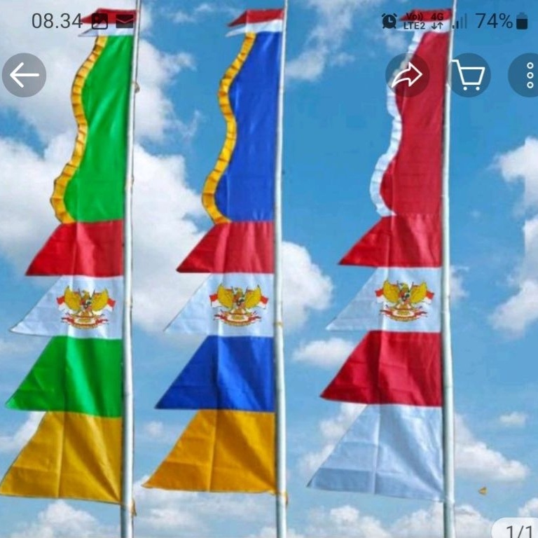 Jual Ready・umbul-umbul kuda laut cocok untuk tiang bambu standar ...