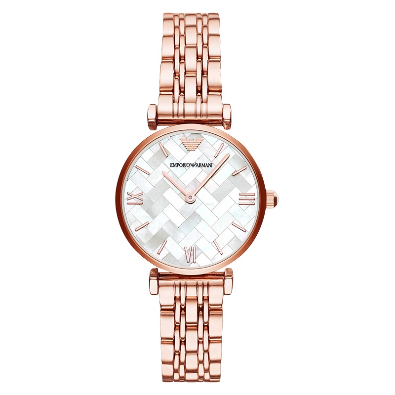Jual Emporio Armani Classic AR11110 White Mother of Pearl Mosaic Dial ...
