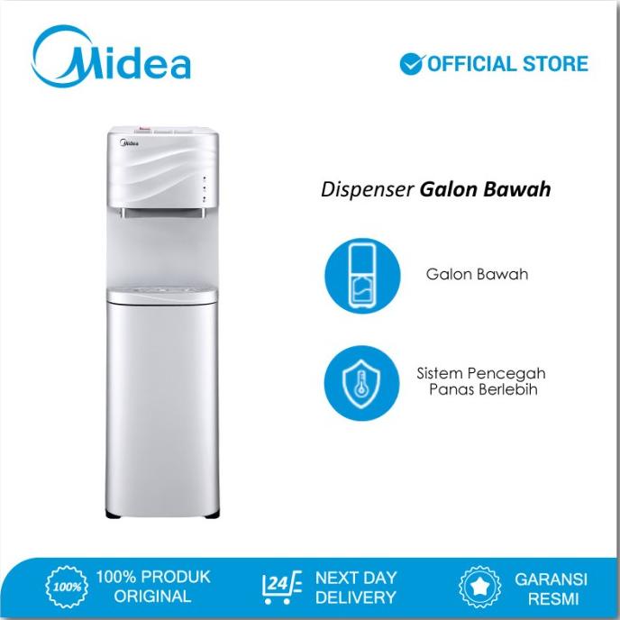 Jual Midea Dispenser Air Galon Bawah ( YD-1634W ) ( Bottom Loading ...