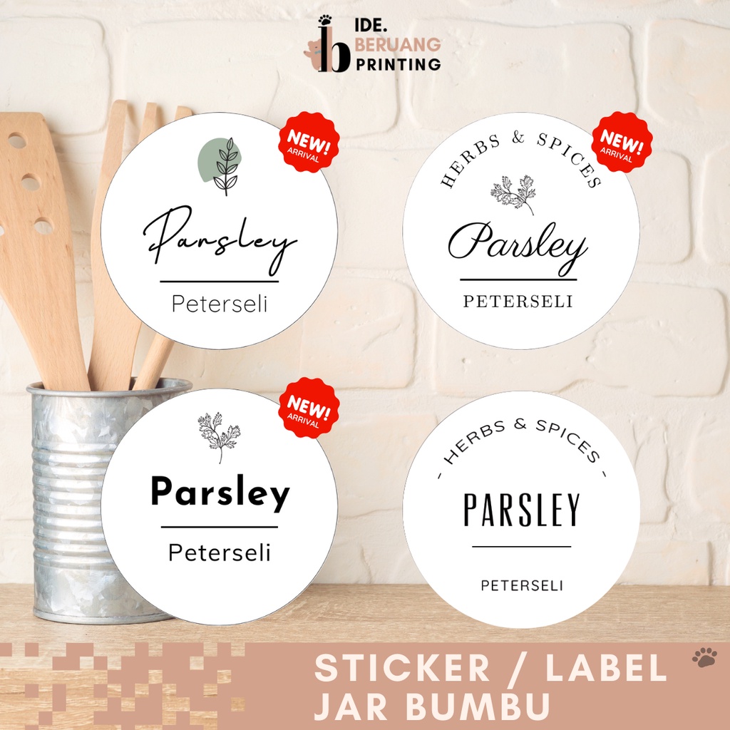 Jual Sticker Bumbu / Sticker Tutup Botol Bumbu / Sticker Tutup Botol ...