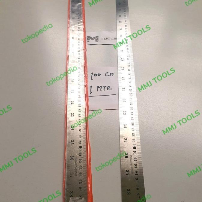 Jual Penggaris Besi 100 cm - Mistar Baja 1 meter | Shopee Indonesia