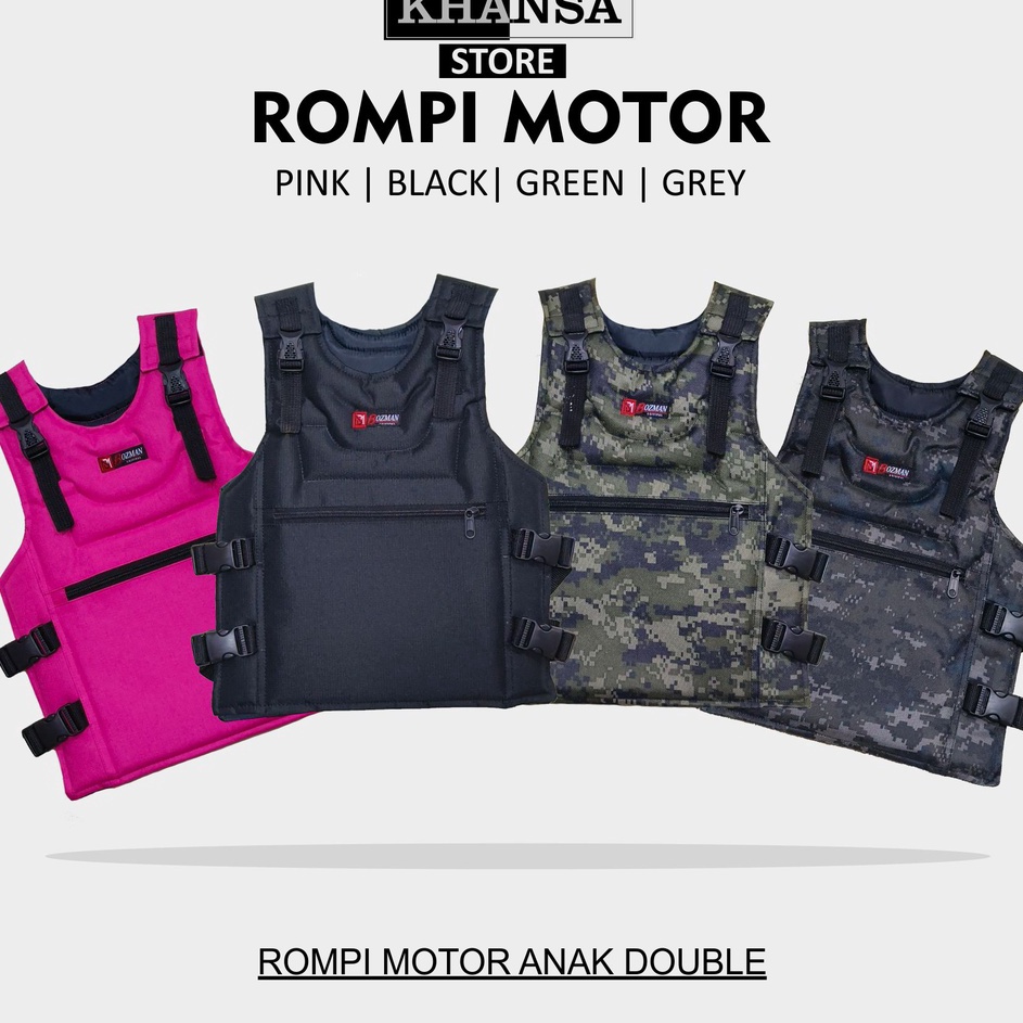 Jual Best Rompi Motor Anak Loreng Abu Bagus Murah Body Protector Anti ...
