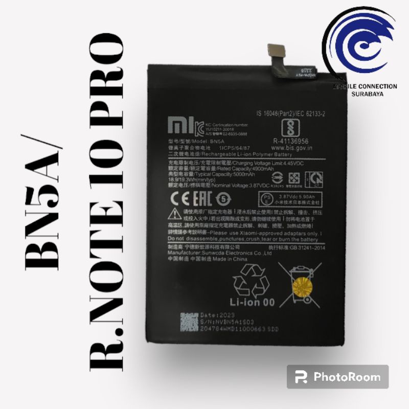 Jual BATERAI BN5A XIOAMI REDMI NOTE 10 PRO MODEL ORIGINAL | Shopee ...