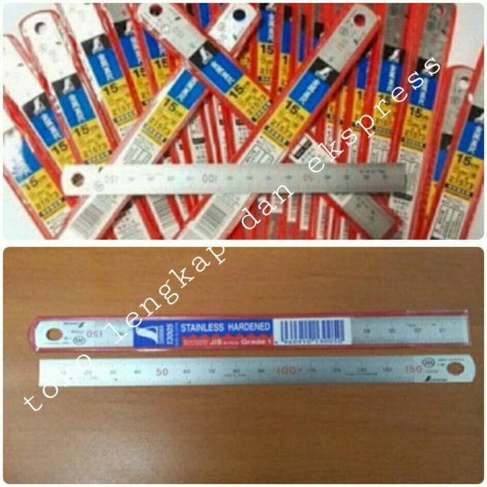 Jual penggaris stainless steel / penggaris SHINWA 15CM JAPAN | Shopee Indonesia