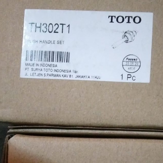 Jual TOTO TH302T1 TUAS/PUSH HANDLE SET UTK FLUSHING KLOSET TOTO T150 ...