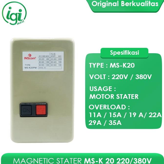 Jual MSK20 / MS-K 20 MOTOR STATER / MAGNETIC SWITCH MS-K20 / DOL ON OFF ...