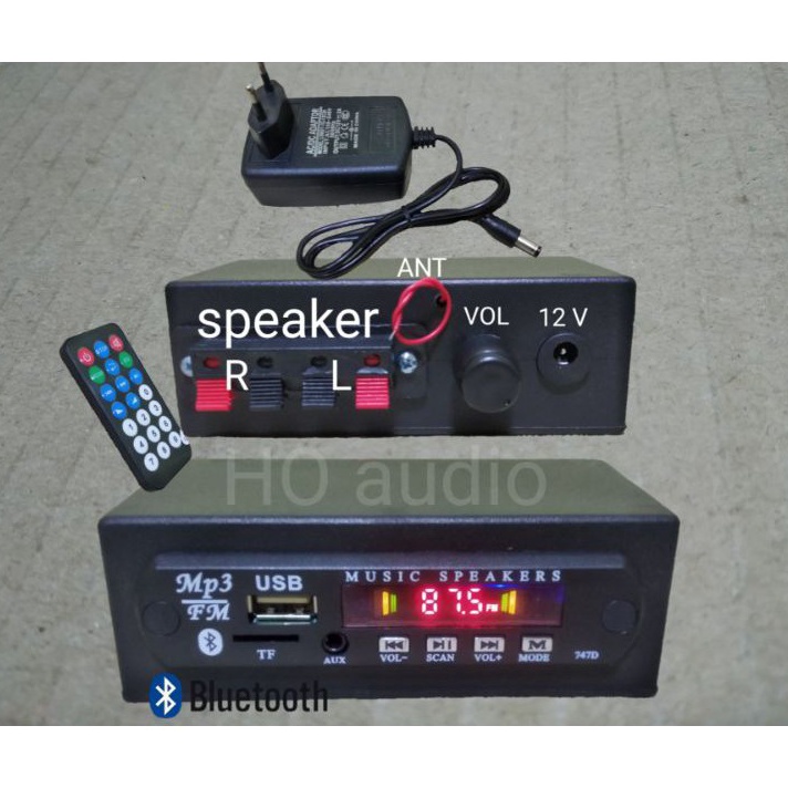 Jual Jual ampli mini 12v mp3 bluetooth USB FM amplifier rakitan 12 volt ...