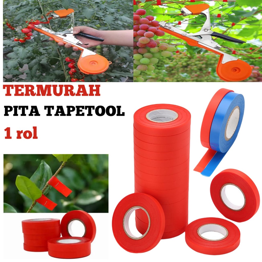 Jual 1 rol pita isi tapetool, untuk pengikat tanaman cabe,tomat,anggur ...