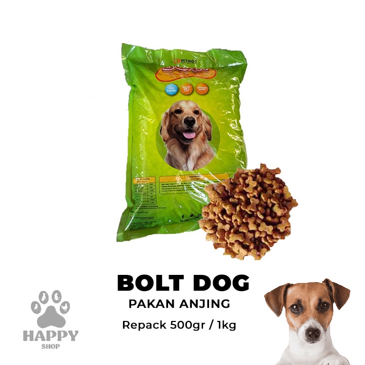 Jual MAKANAN ANJING SNACK BOLT REPACK 500GR 1KG | Shopee Indonesia