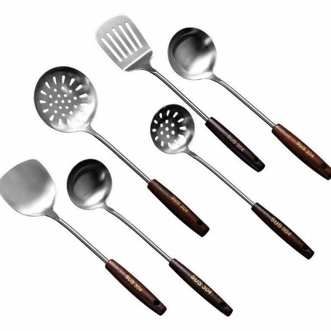 Jual ALAT MASAK DAPUR SPATULA SUTIL SENDOK SAYUR SUP KUAH STAINLESS ...