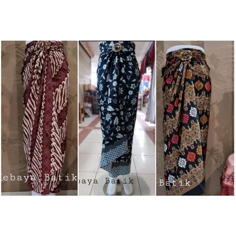 Jual rok lilit batik bawahan kebaya modern free ring rok lilit batik ...