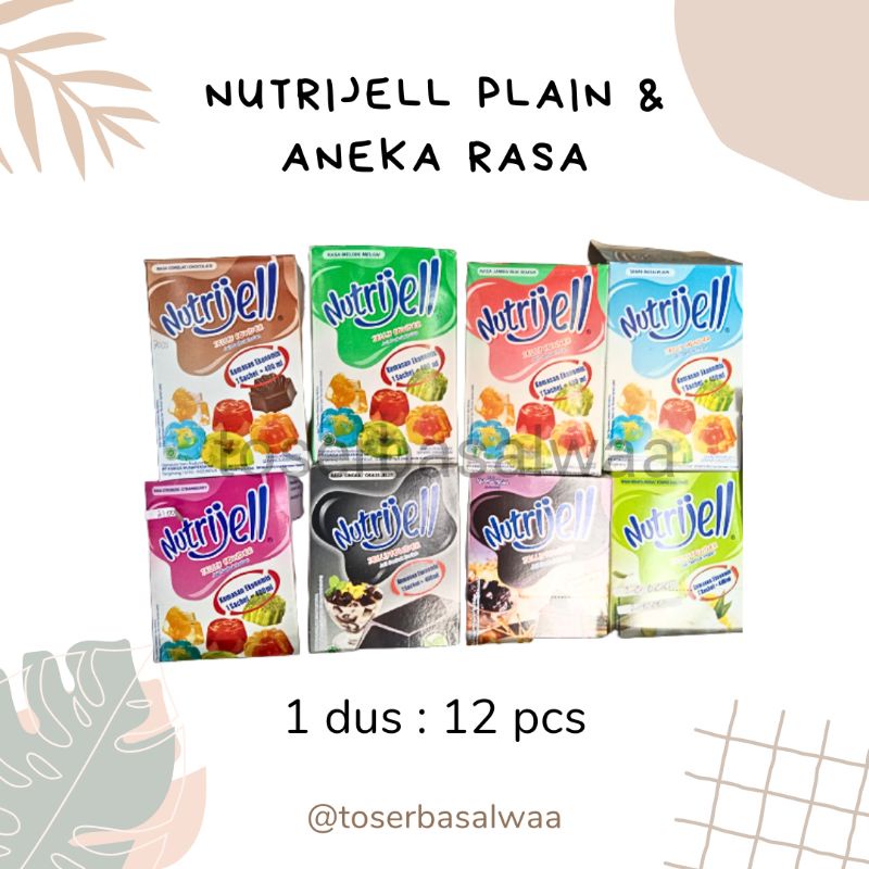 Jual Nutrijell Powder Plain Coklat Anggur Stoberi Jeruk Melon Jambu ...