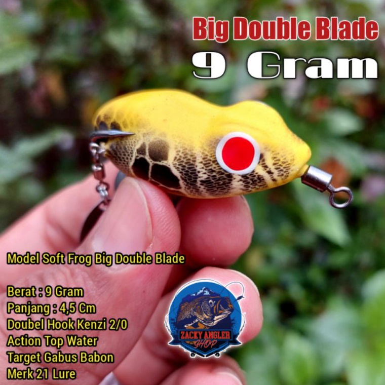 Jual HARGA SPESIAL Soft Frog Big Double Blade 21 Lure 9 Gram | Shopee ...
