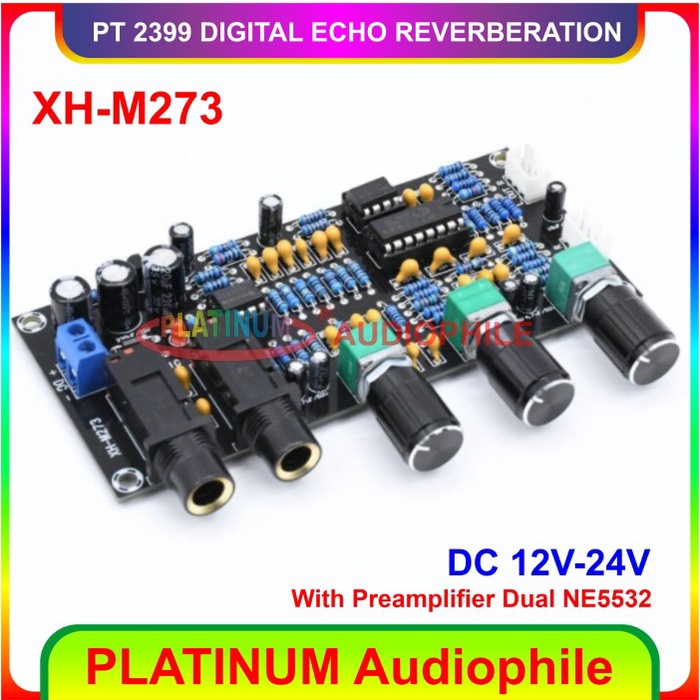 Jual PT2399 Digital Echo Reverberation Preamplifier Preamp mic XH M273 ...