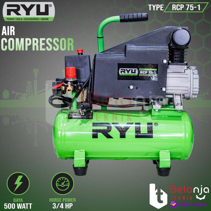 Jual RYU Air Kompressor RCP 75-1 Kompresor Angin Tekiro RCP75-1 0.75 Hp | Shopee Indonesia