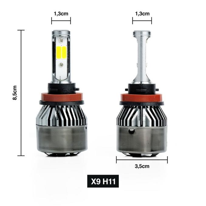 Jual LED Mobil Luminos ECO9 X9 H11 30W 3Warna / Bohlam Led Foglamp ...