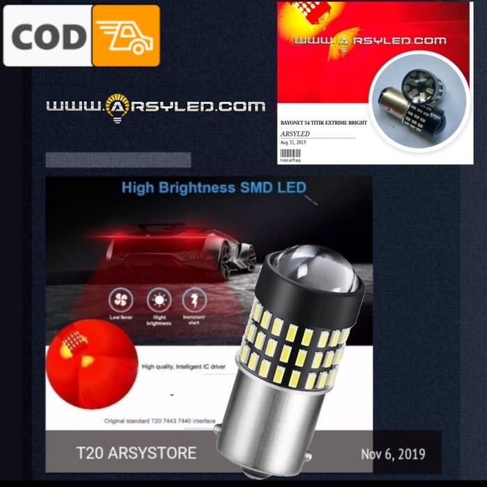 Jual Lampu Rem Led Avanza Xenia Ertiga Innova Agya Ayla Bayonet Extrime ...