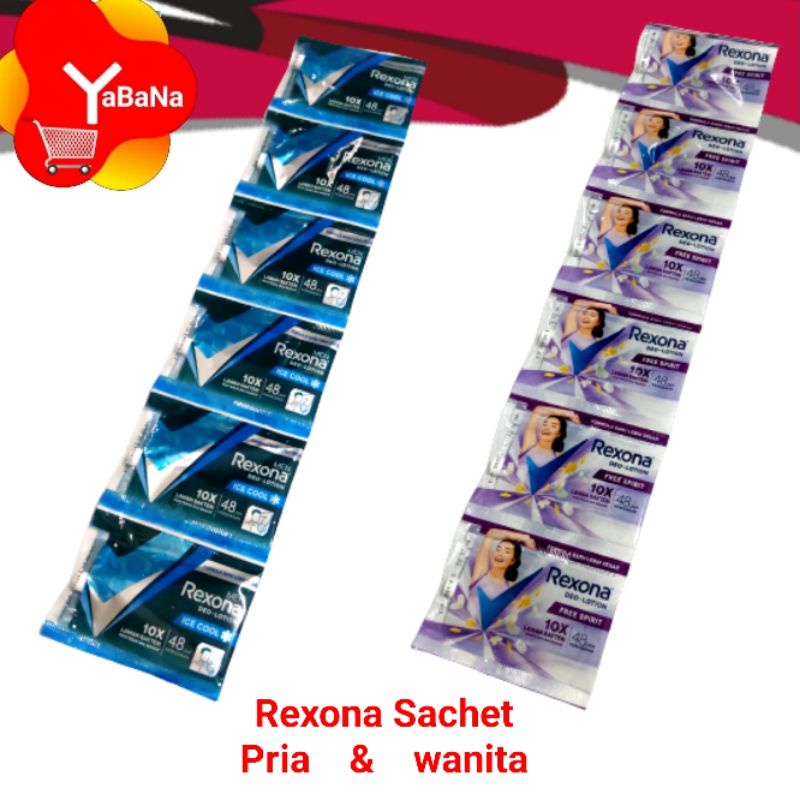 Jual [YBN] Rexona Deo Lotion 9gr isi 6 sachet Pria dan wanita Formula ...