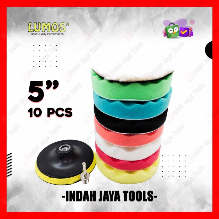 Jual JUAL LUMOS Polishing Set 10 Pcs 5 INCH - Busa Poles Mobil Motor ...